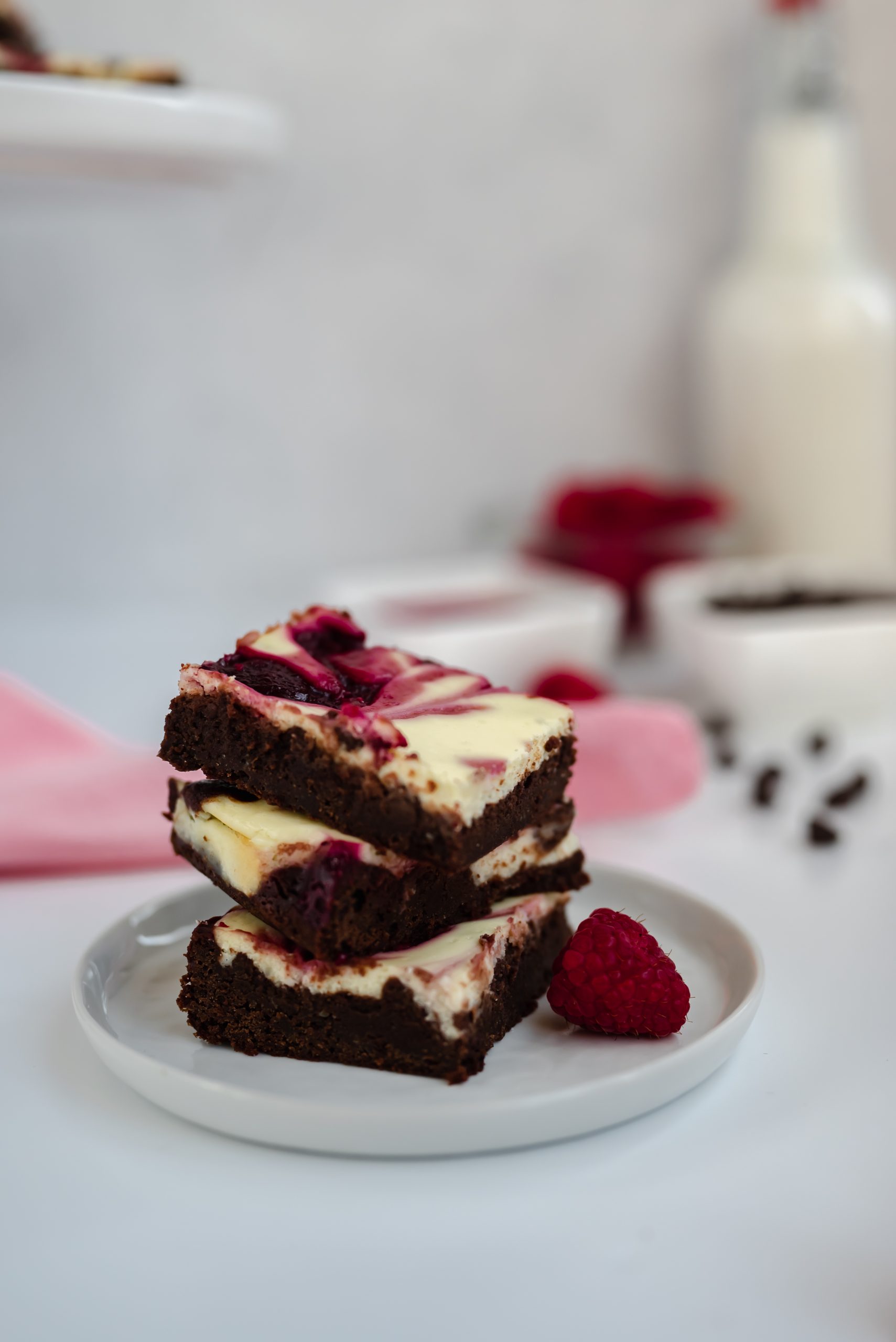 Raspberry Cream Cheese Brownies - Just Desserts Bakehouse