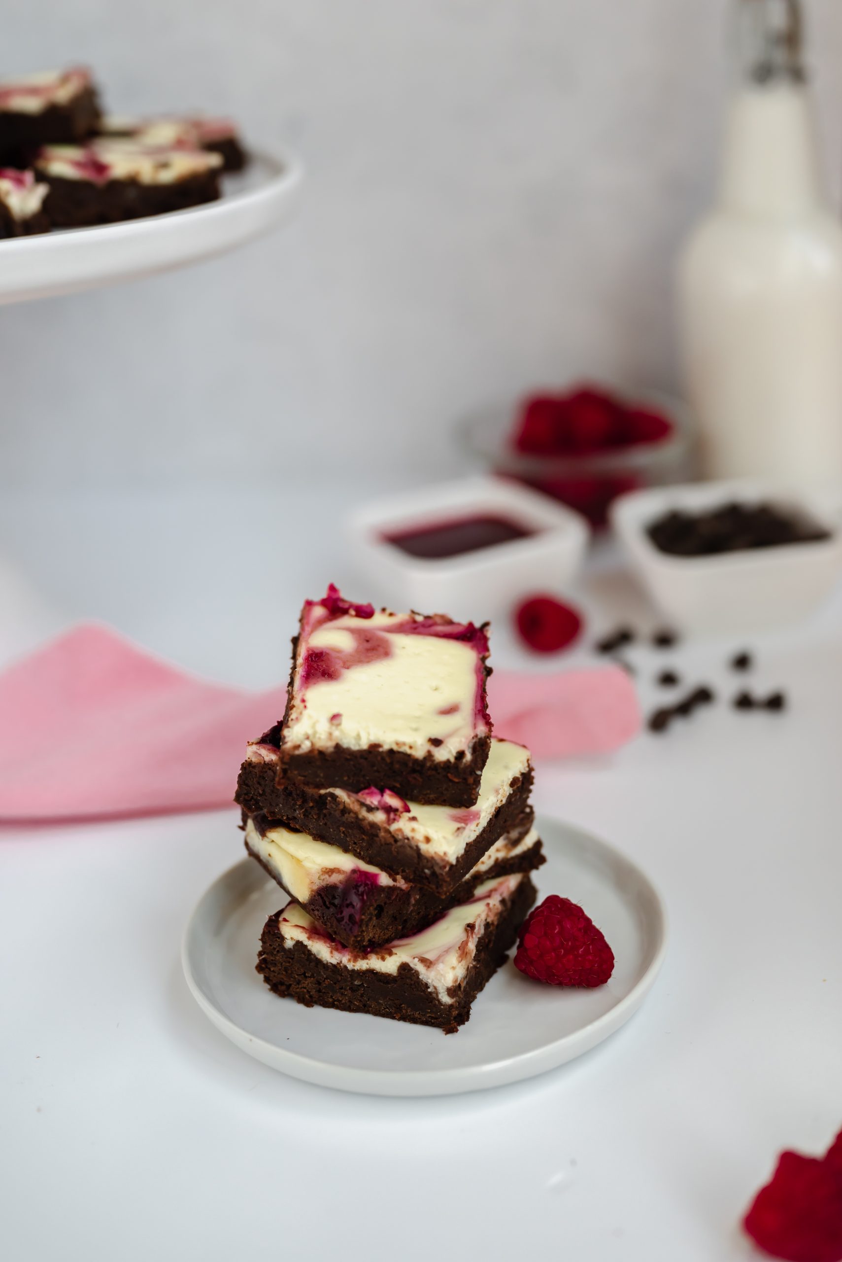 Raspberry Cream Cheese Brownies - Just Desserts Bakehouse