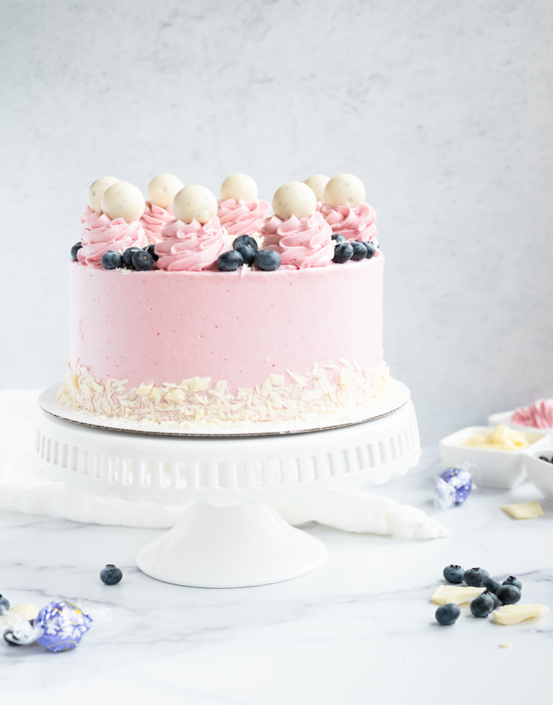 Blueberries & Cream Layer Cake - Just Desserts Bakehouse